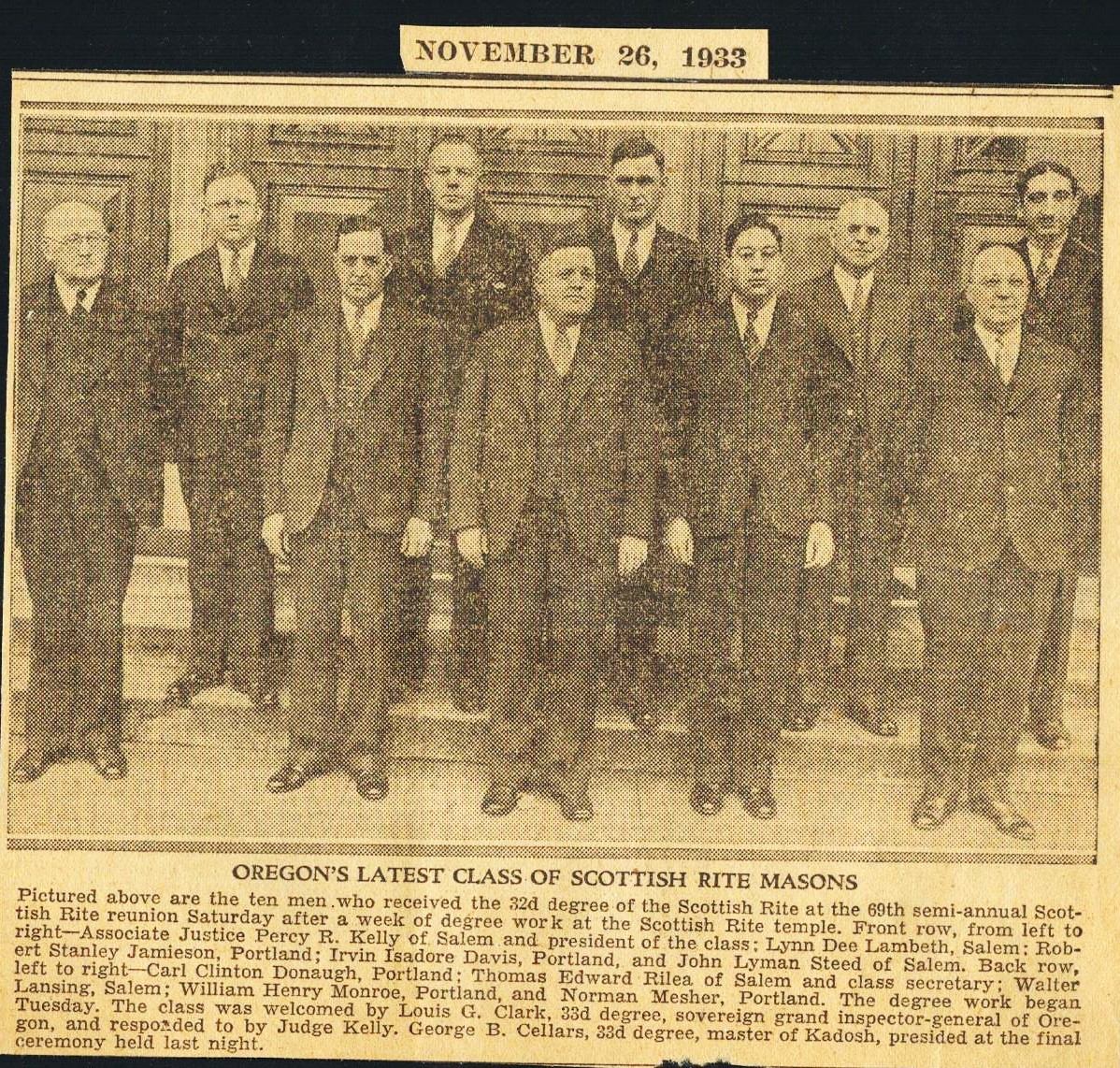 Past Grand Master Archives - Oregon Masonic Heritage Library and Museum